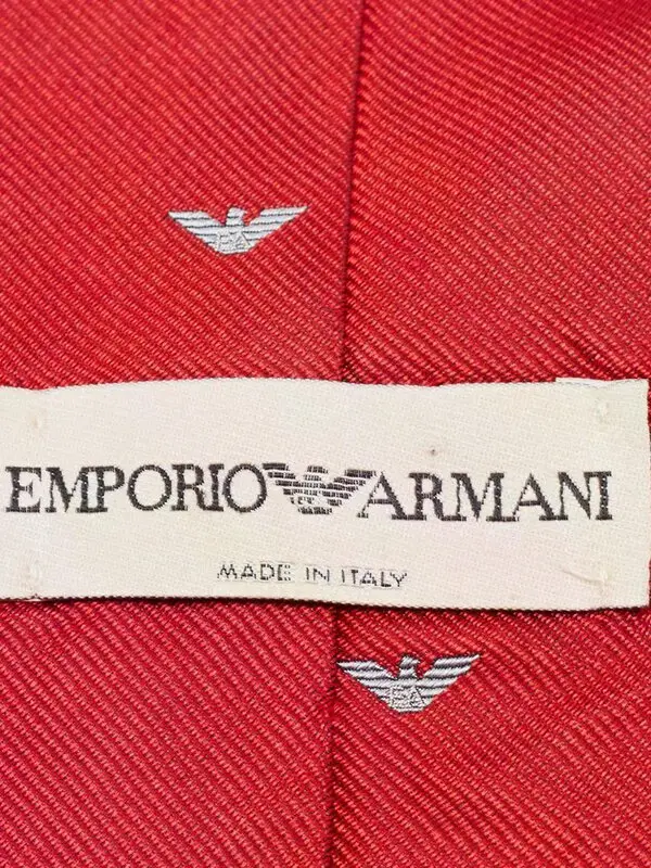Emporio Armani Logo-jacquard Tie - Red