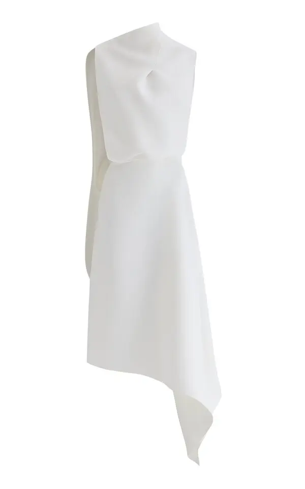 Maticevski Prosper Asymmetrical Draped Midi Dress