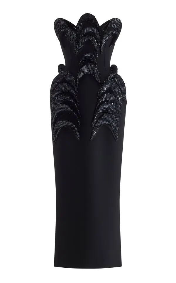 Maticevski Glint Strapless Sequined Maxi Dress - Black