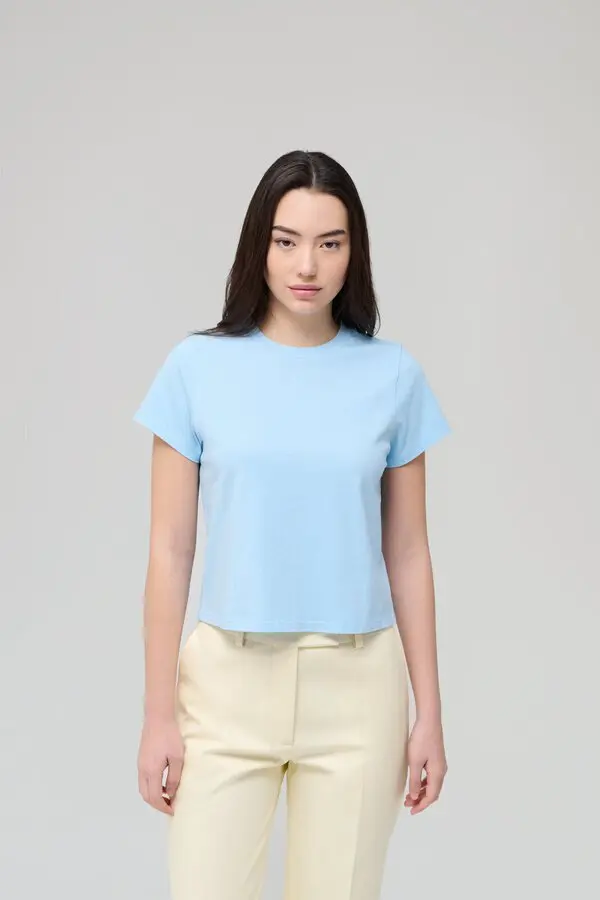 Renggli Crop Tee - Blue