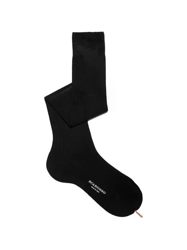 SCAROSSO Ribbed Socks - Black