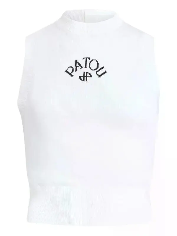 Patou Sleeveless Knit Top - White