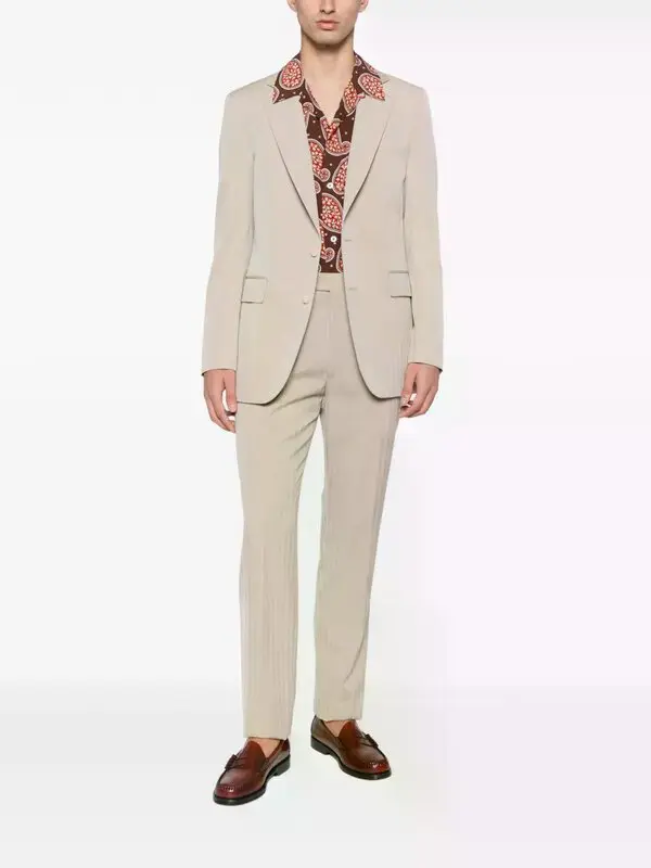 FURSAC Buttoned Single-breasted Suit - Neutrals