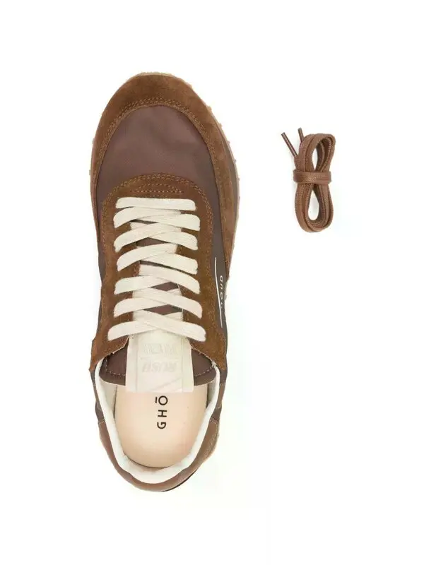 GHOUD VENICE Suede Panelled Sneakers - Brown