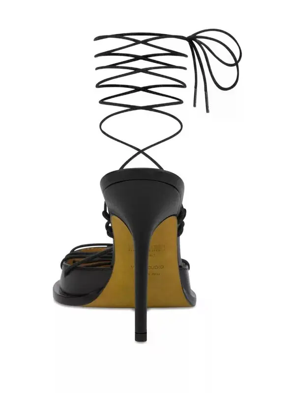 Moschino High-heeled Lace-up Calf Sandals