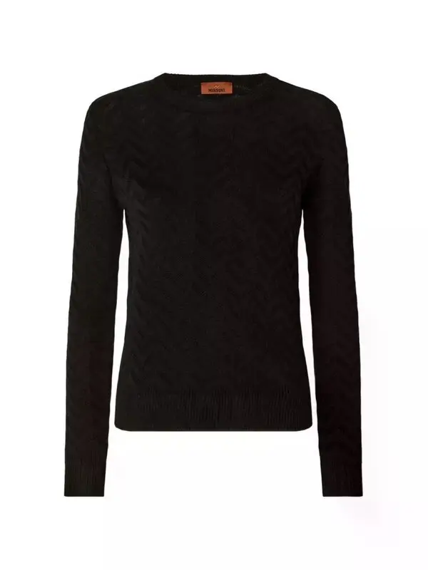Missoni Chevron Knit Sweater - Black