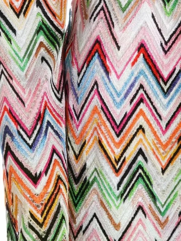 Missoni Zigzag Lace Motif Long-sleeved Dress - Multicolour