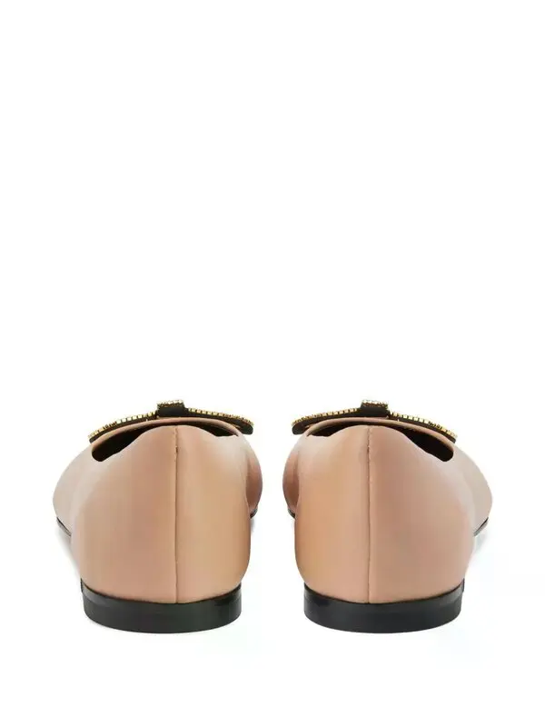 GIUSEPPE ZANOTTI Bow-embellished Ballet Flats
