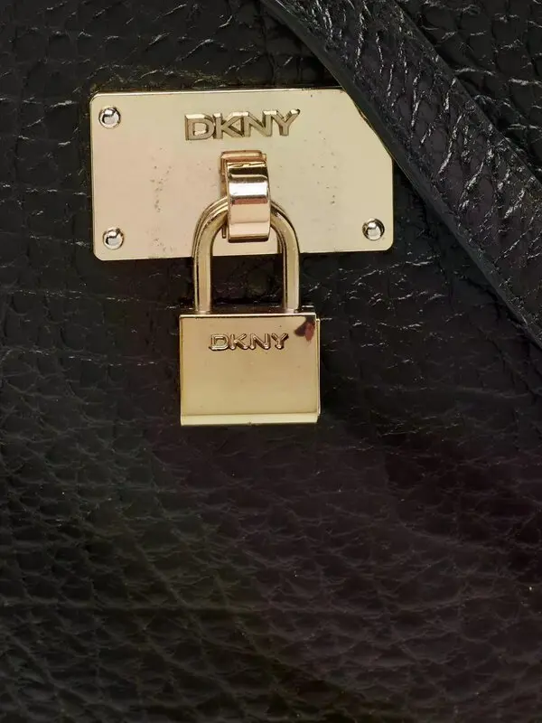 Dkny Dome Padlock Leather Tote Bag