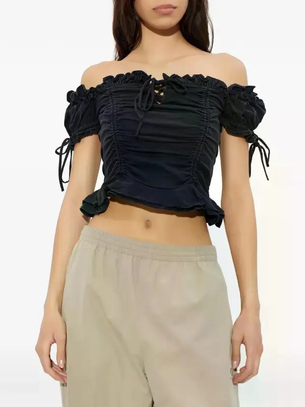 Balenciaga Ruffled Off-shoulder Top