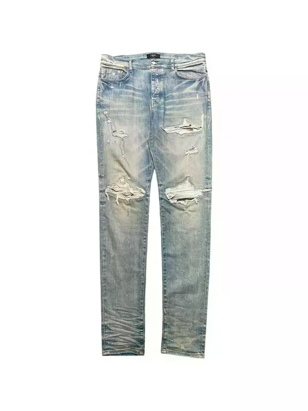 Amiri Mx1 Marble-patch Clay Indigo Jeans