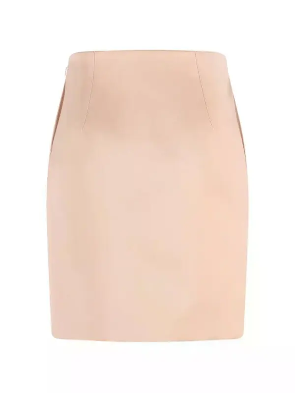 Chloé Mini Skirt With Vertical Stitching - Neutrals
