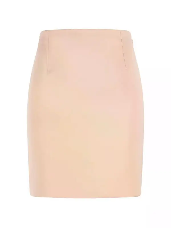 Chloé Mini Skirt With Vertical Stitching - Neutrals