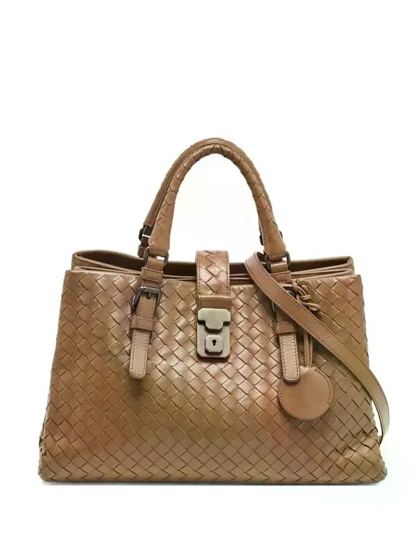 Bottega Veneta Roma Leather Tote Bag - Brown