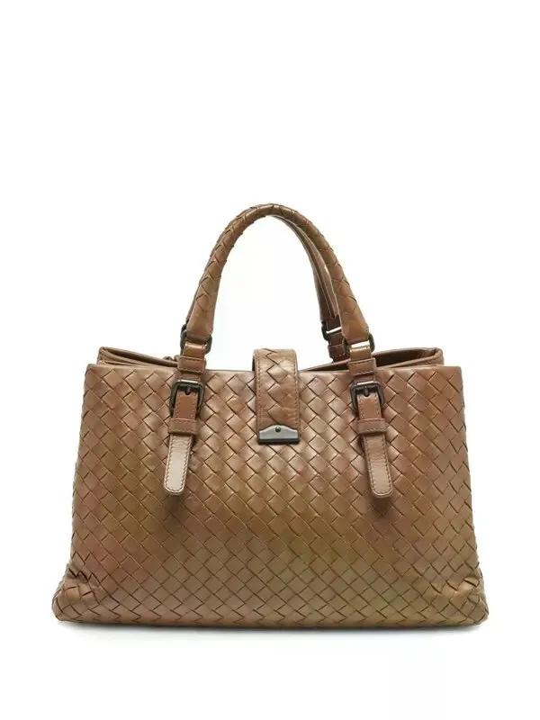 Bottega Veneta Roma Leather Tote Bag - Brown