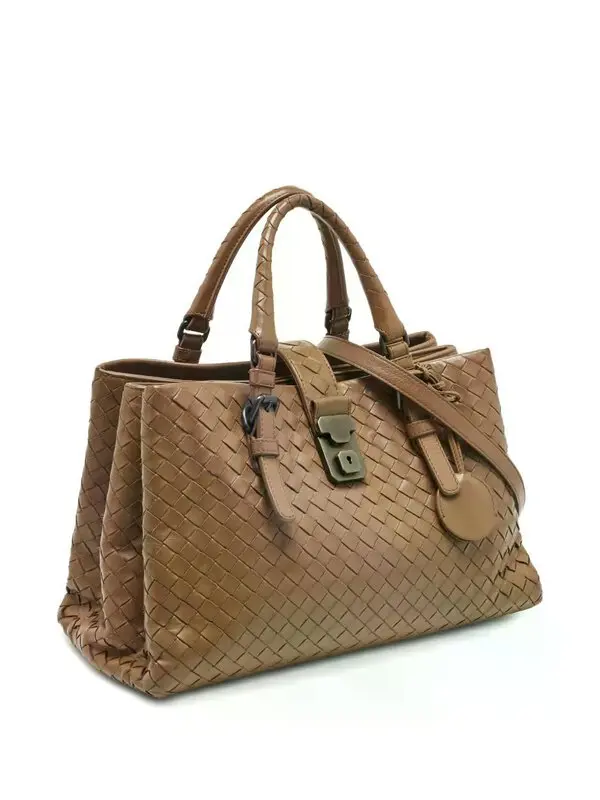 Bottega Veneta Roma Leather Tote Bag - Brown