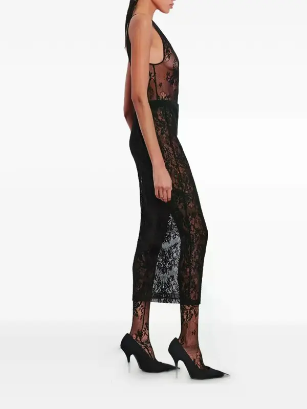 Wardrobe.NYC Floral Lace Midi Skirt