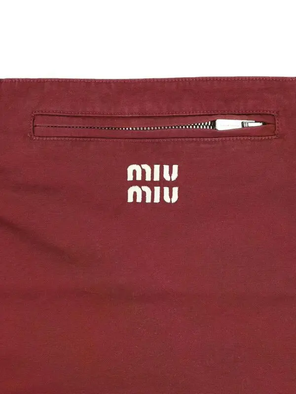 Miu Miu Front Logo Pockets Skirt