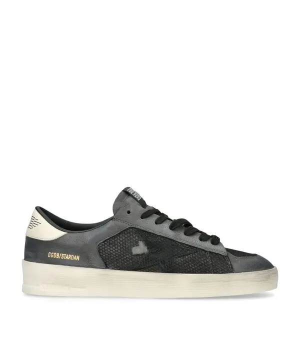GOLDEN GOOSE Suede Distressed Stardan Sneakers - Grey