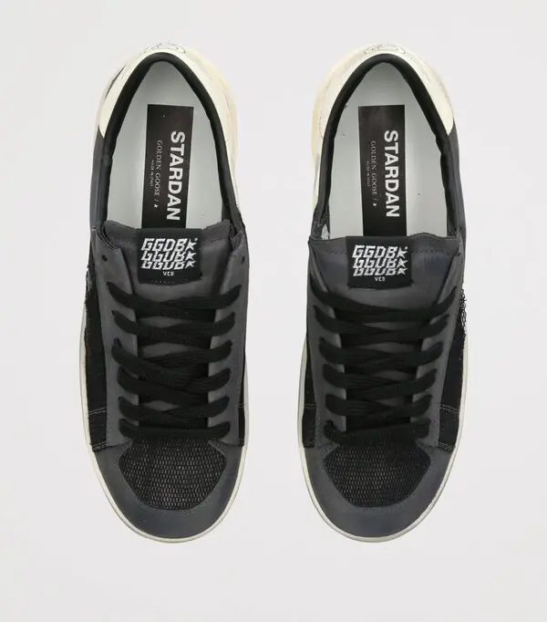 GOLDEN GOOSE Suede Distressed Stardan Sneakers - Grey