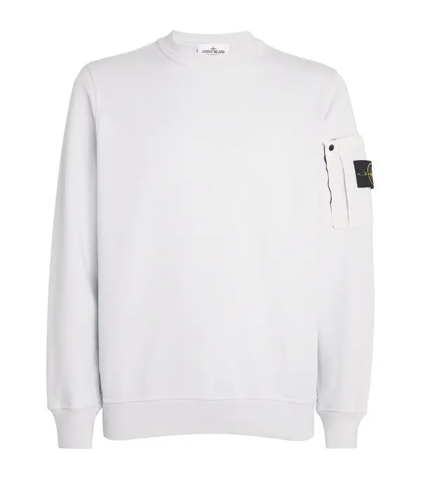 Stone Island Cotton Utility-pocket Sweatshirt - Blue