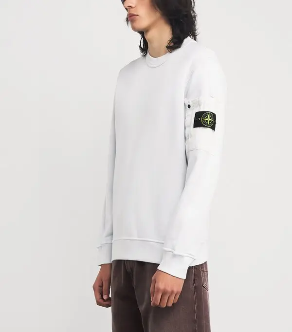 Stone Island Cotton Utility-pocket Sweatshirt - Blue
