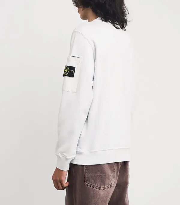 Stone Island Cotton Utility-pocket Sweatshirt - Blue