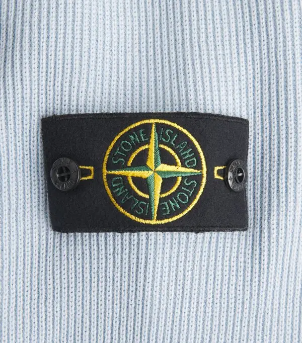 Stone Island Cotton Half-zip Rib-knit Sweatshirt - Blue