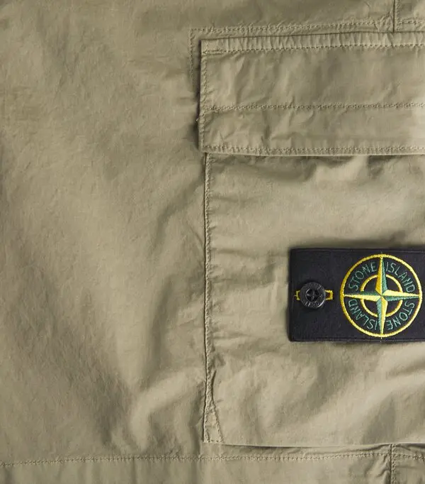 Stone Island Cotton-blend Cargo Shorts - Green