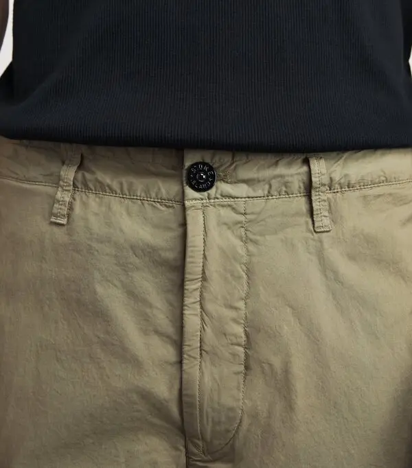 Stone Island Cotton-blend Cargo Shorts - Green