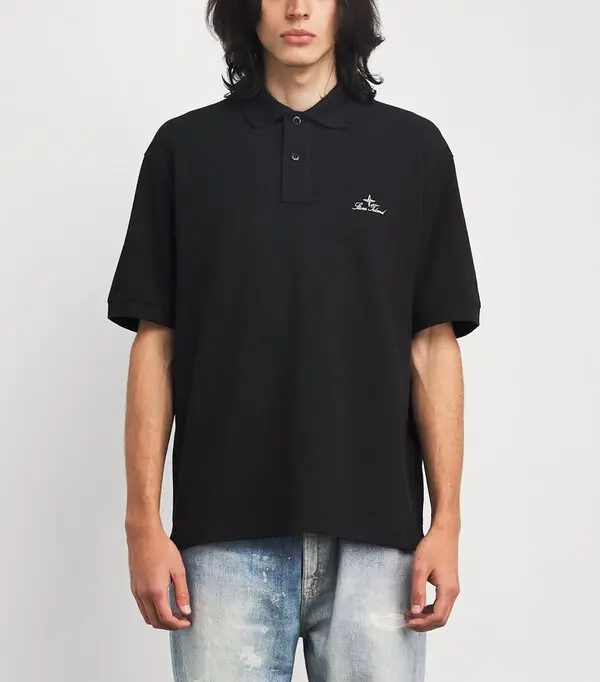 Stone Island Cotton Embroidered Polo Shirt