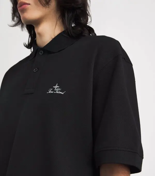 Stone Island Cotton Embroidered Polo Shirt