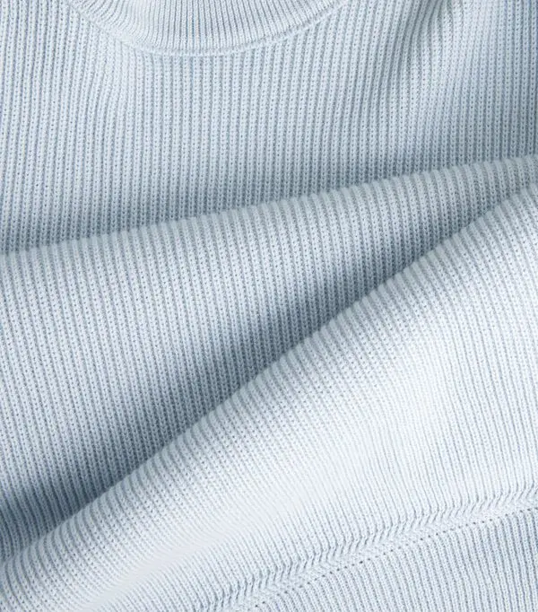 Stone Island Cotton Rib-knit Compass Sweater - Blue