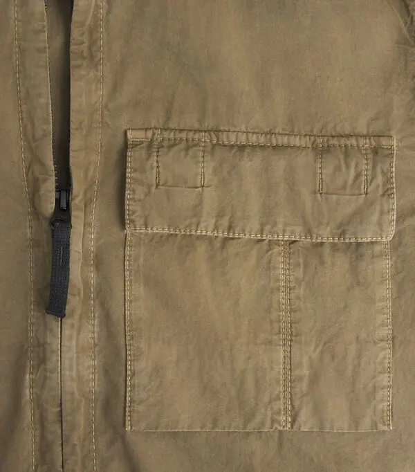 Stone Island Organic Cotton Canvas Jacket - Green