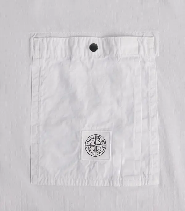 Stone Island Cotton Logo-pocket T-shirt - Blue