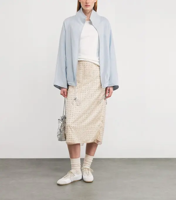 Sandro Embroidered Funnel-neck Jacket