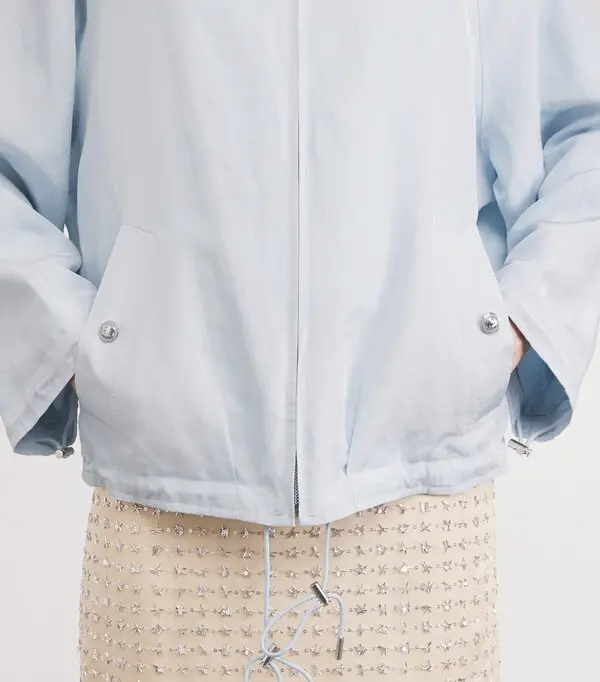 Sandro Embroidered Funnel-neck Jacket