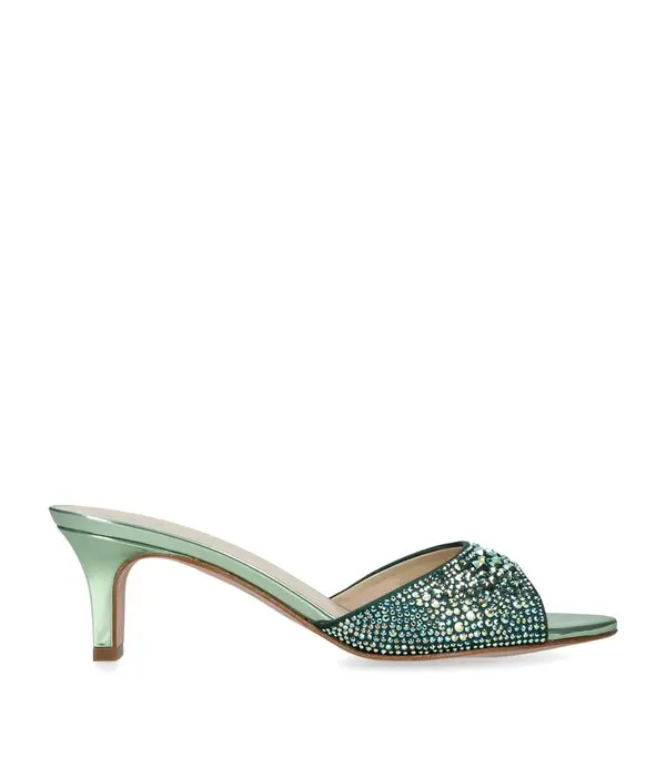 GINA Crystal Comet Mules 50 - Green