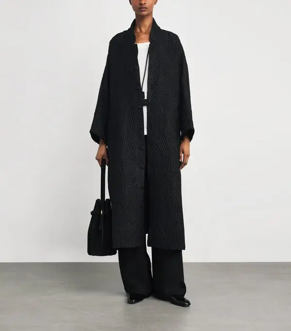 Eskandar Silk-wool Blend Stand-collar Coat