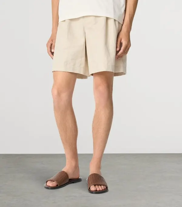 Bottega Veneta Lambskin Elio Sandals - Brown