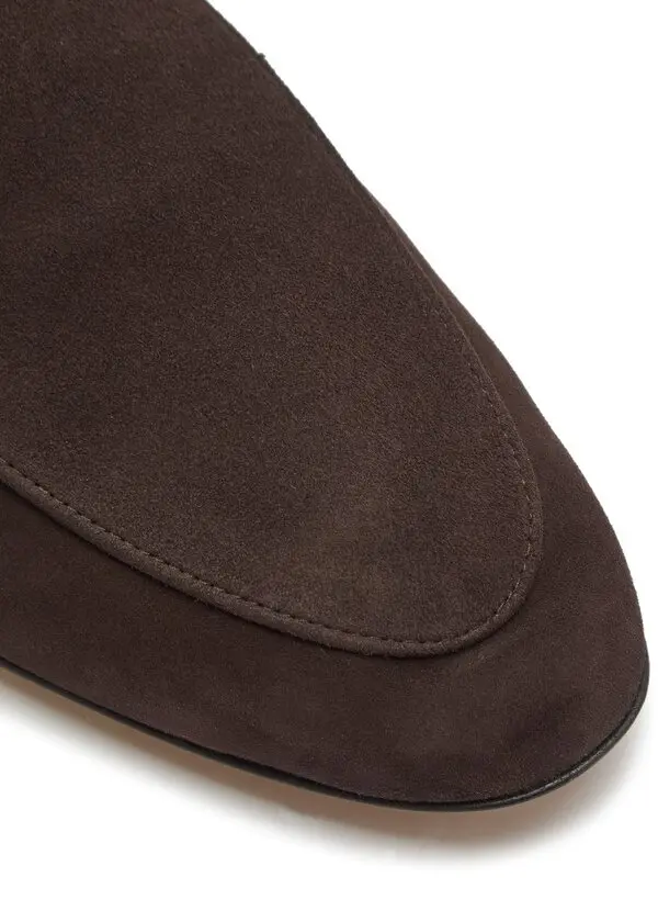 THE ROW Awar Suede Loafers - Brown