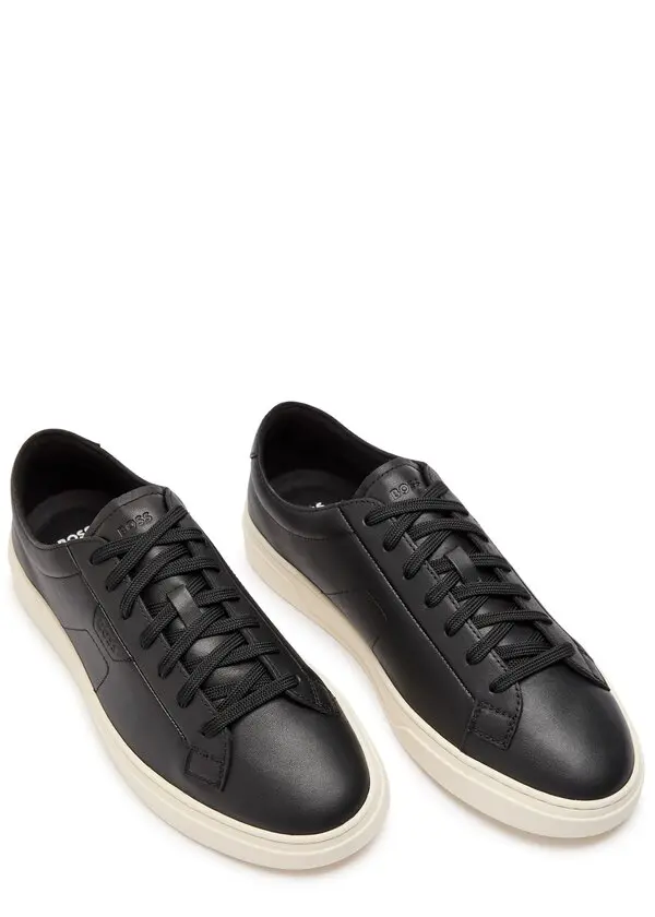 BOSS Kieran Leather Sneakers - Black