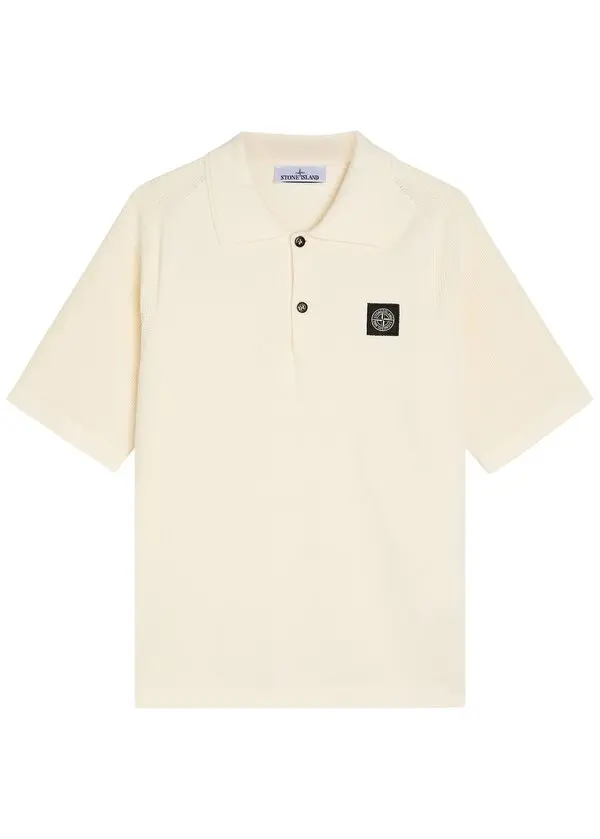 Stone Island Piqué Cotton Polo Shirt