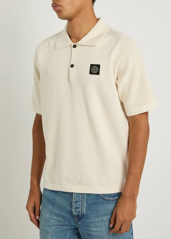 Stone Island Piqué Cotton Polo Shirt