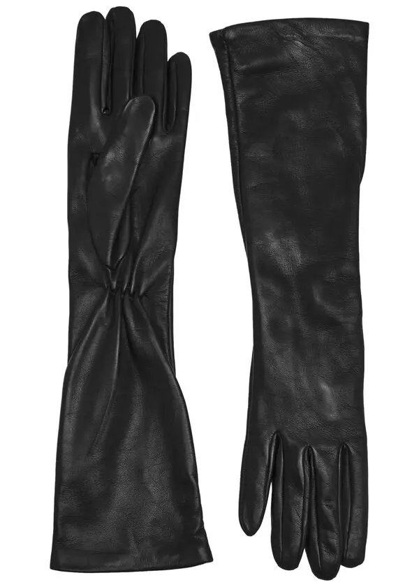 TOTEME Leather Gloves - Black