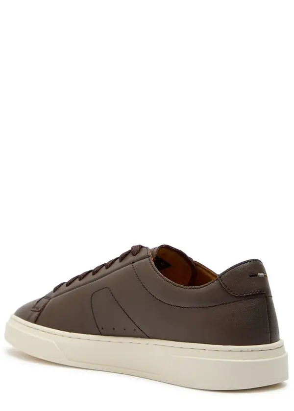 BOSS Kieran Leather Sneakers - Brown