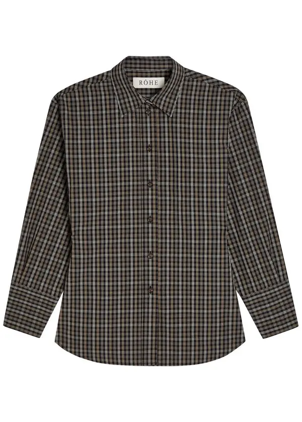 RÓHE Checked Cotton Shirt