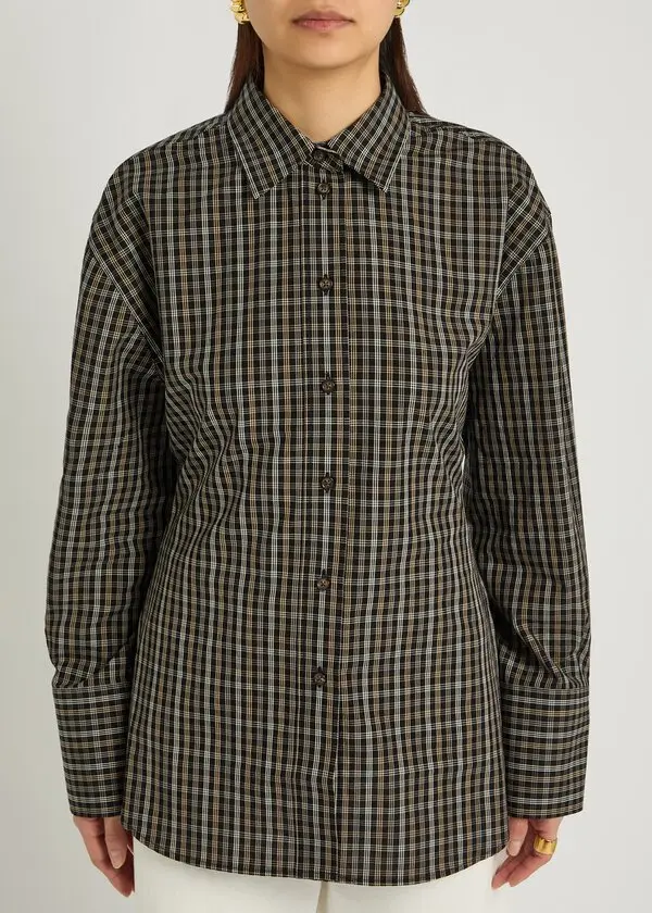 RÓHE Checked Cotton Shirt