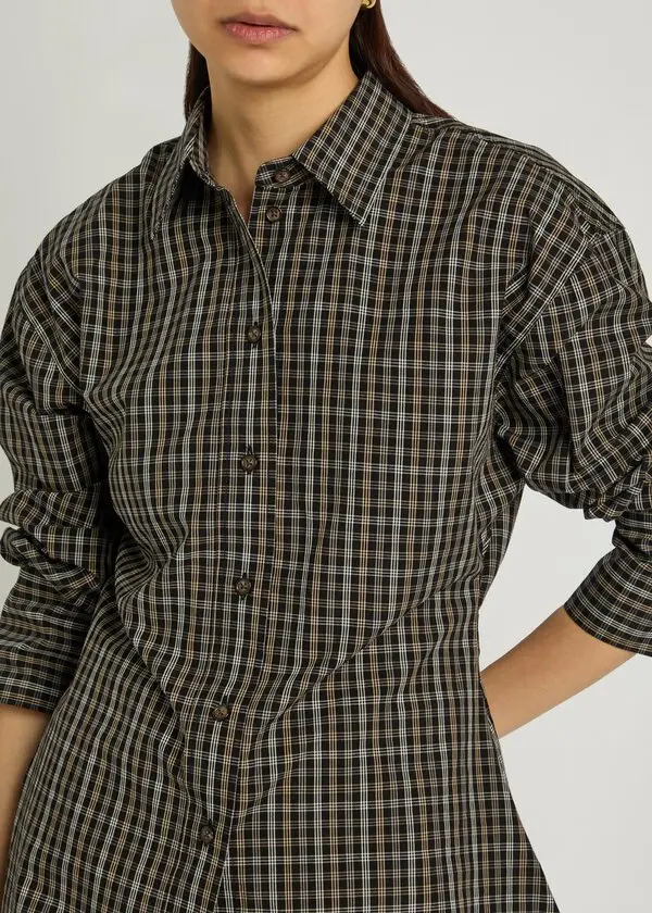 RÓHE Checked Cotton Shirt