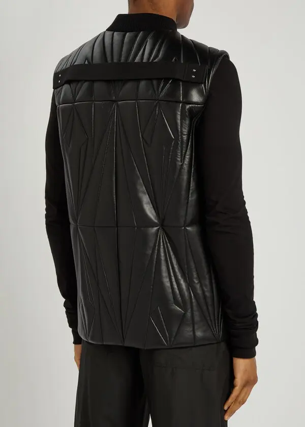Rick Owens X Moncler Geocamo Padded Leather Flight Vest
